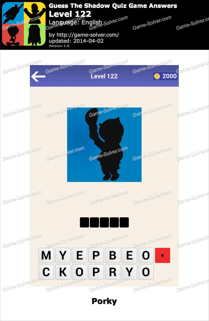 Guess The Shadow Quiz Game Level 122 • Game Solver