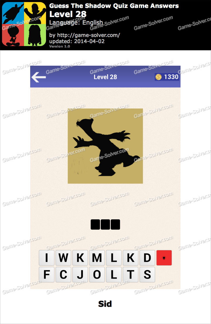 Guess The Shadow Quiz Game Level 28 • Game Solver