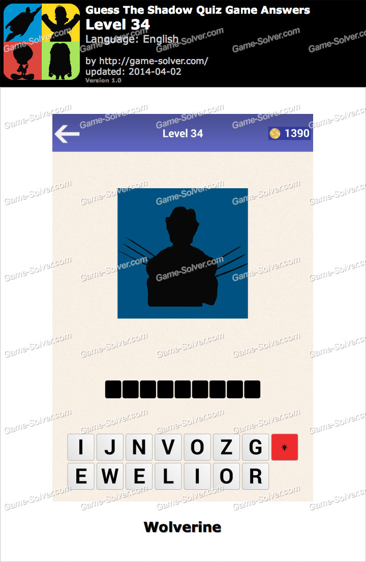 Guess The Shadow Quiz Game Level 34 • Game Solver