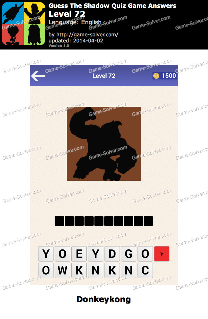 Guess The Shadow Quiz Game Level 72 • Game Solver