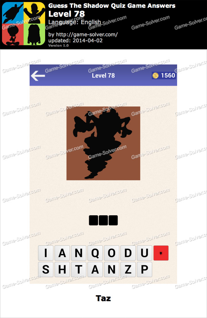 Guess The Shadow Quiz Game Level 78 • Game Solver