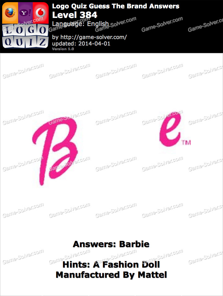 Logo Quiz A Fashion Doll Manufactured By Mattel • Game Solver
