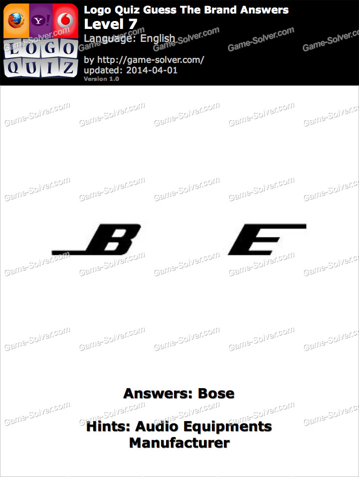 Logo Quiz Audio Equipments Manufacturer • Game Solver