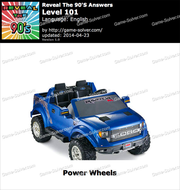 Reveal the 90s Level 101 • Game Solver