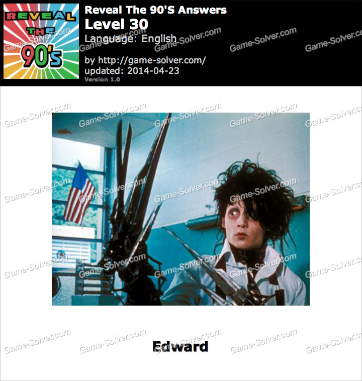 Reveal the 90s Level 30 • Game Solver