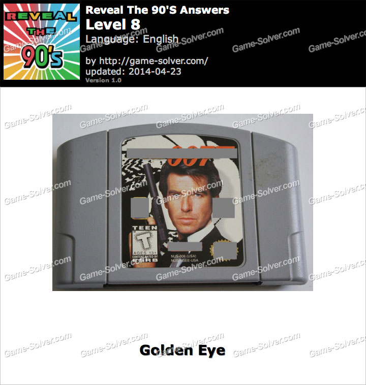Reveal the 90s Level 8 • Game Solver