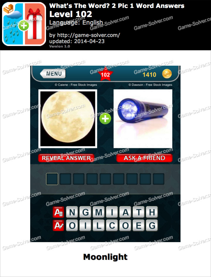 What's The Word 2 Pic 1 Word Level 102 • Game Solver