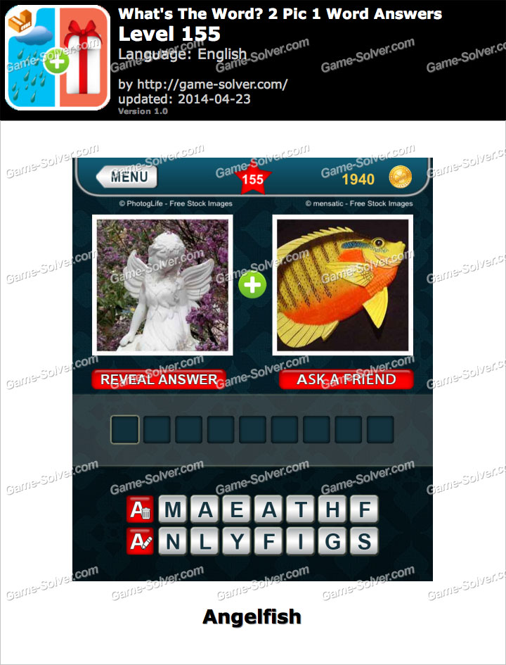 What's The Word 2 Pic 1 Word Level 155 • Game Solver