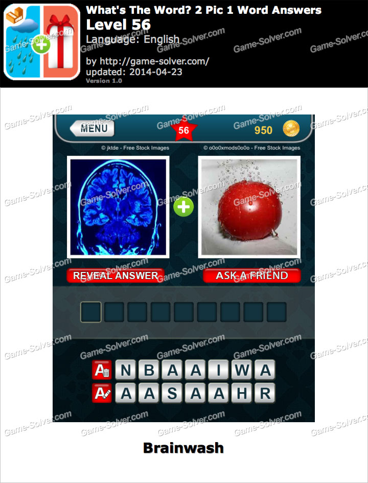 What's The Word 2 Pic 1 Word Level 56 • Game Solver