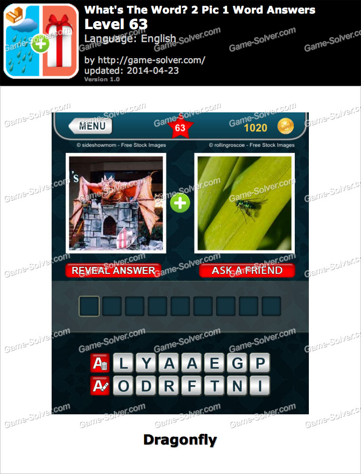 What's The Word 2 Pic 1 Word Level 63 • Game Solver