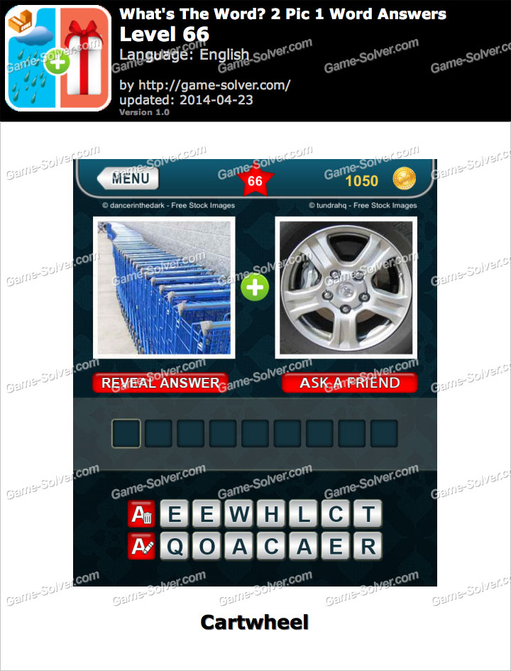 What's The Word 2 Pic 1 Word Level 66 • Game Solver