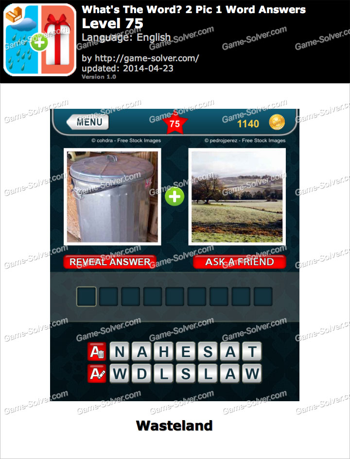 What's The Word 2 Pic 1 Word Level 75 • Game Solver