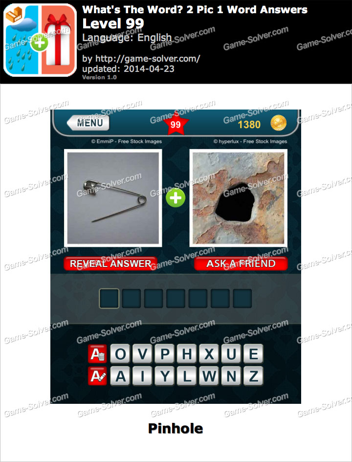 What's The Word 2 Pic 1 Word Level 99 • Game Solver
