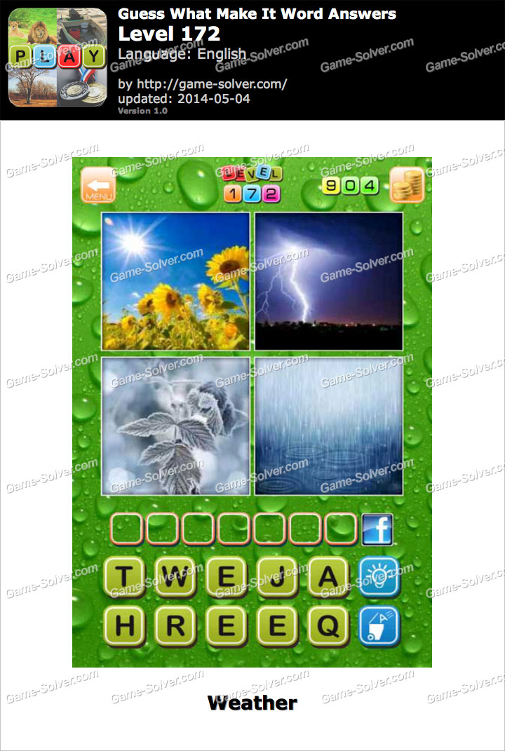 Guess What Make It Word Level 172 • Game Solver
