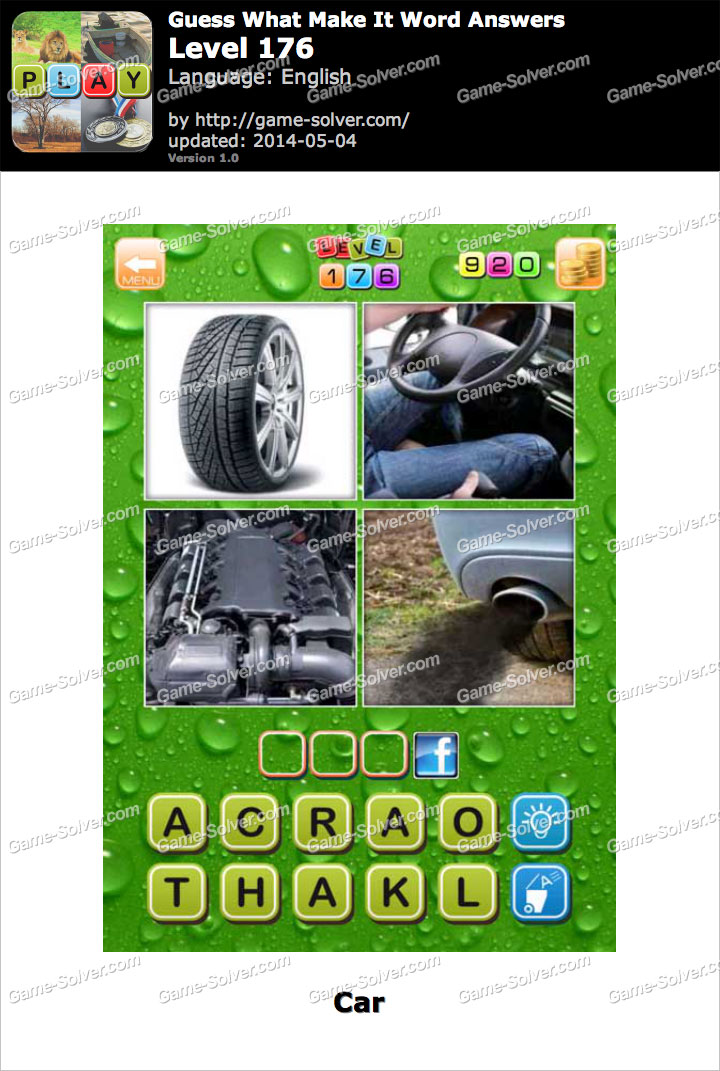 Guess What Make It Word Level 176 • Game Solver