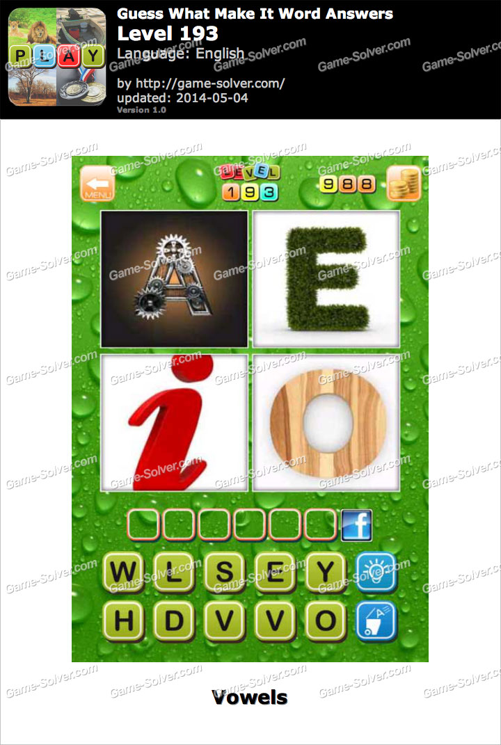 Guess What Make It Word Level 193 • Game Solver