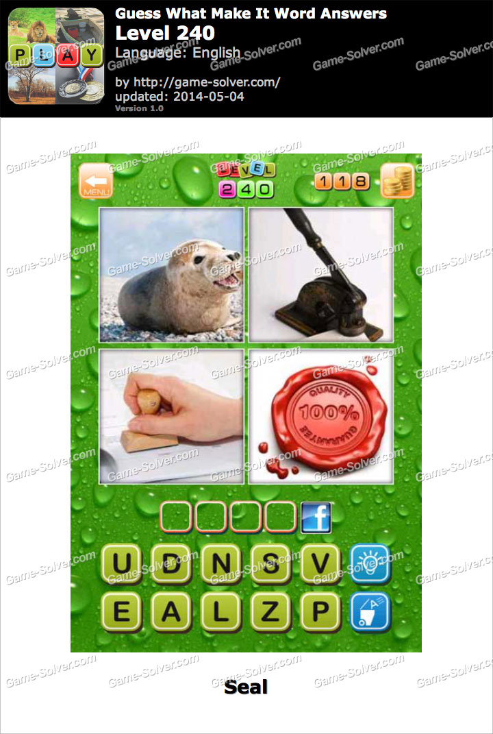 Guess What Make It Word Level 240 • Game Solver