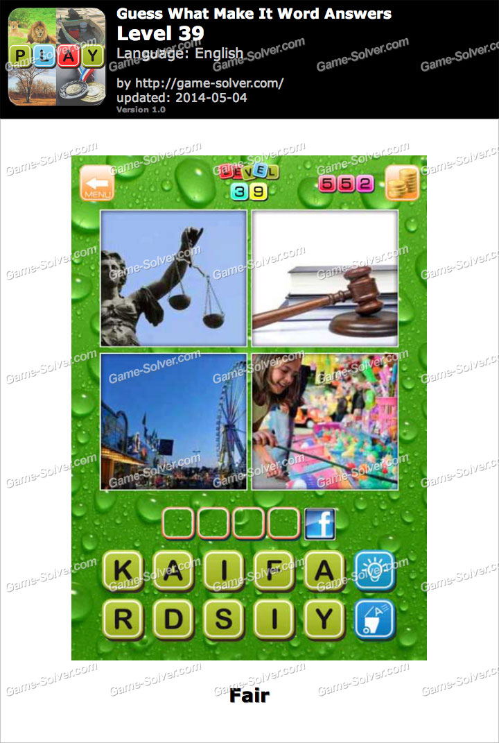 Guess What Make It Word Level 39 • Game Solver