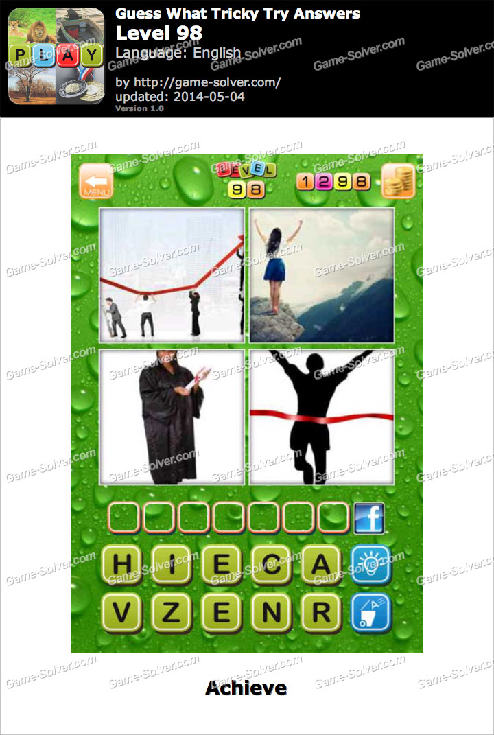 Guess What Tricky Try Level 98 • Game Solver