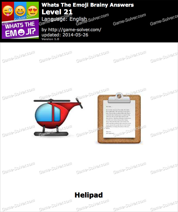 Whats The Emoji Brainy Level 21 • Game Solver