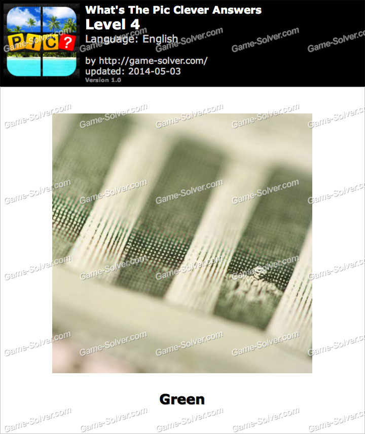 What's the Pic Clever Level 4 • Game Solver