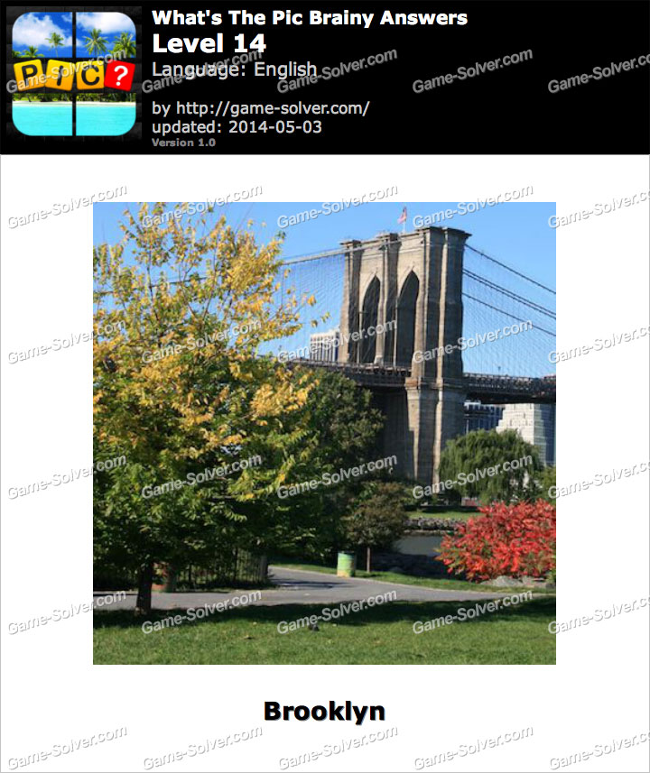 What's the Pic Brainy Level 14 • Game Solver