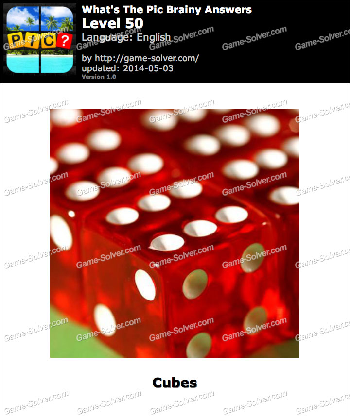 What's the Pic Brainy Level 50 • Game Solver