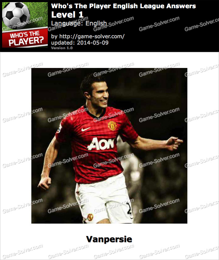 Who's The Player English League Level 1 • Game Solver