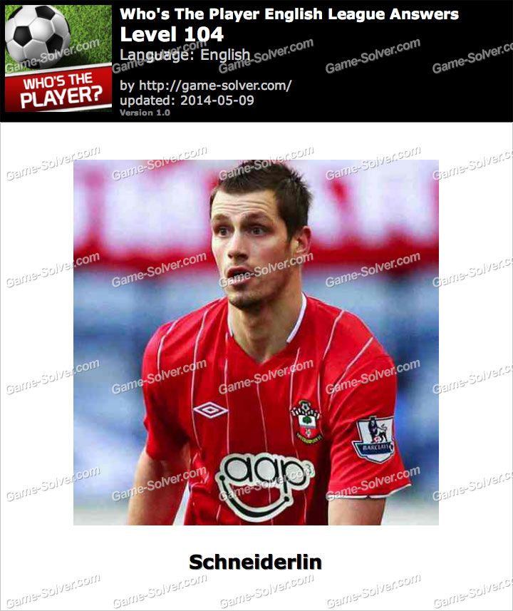 Who's The Player English League Level 104 • Game Solver
