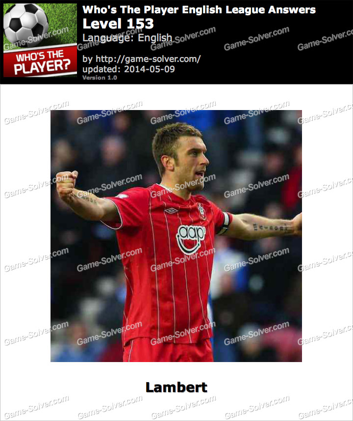 Who's The Player English League Level 153 • Game Solver