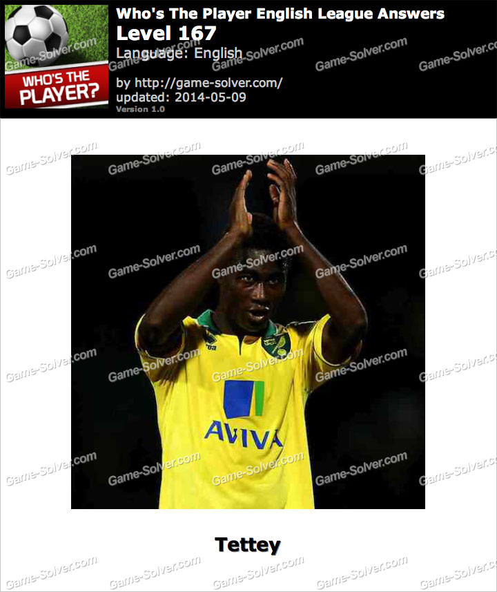 Who's The Player English League Level 167 • Game Solver