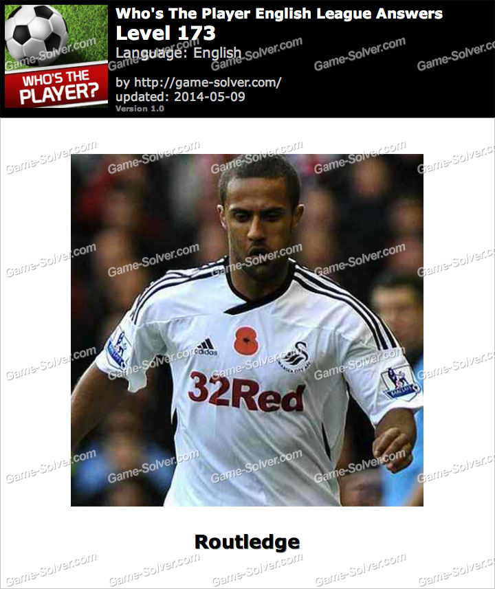 Who's The Player English League Level 173 • Game Solver