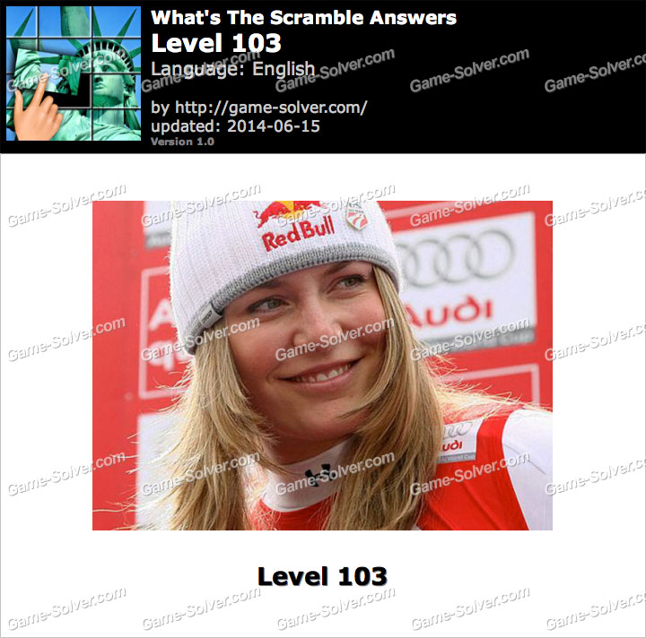 What's The Scramble Level 103 • Game Solver