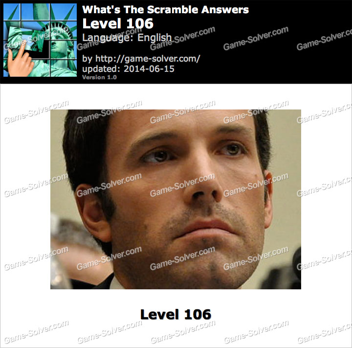 What's The Scramble Level 106 • Game Solver