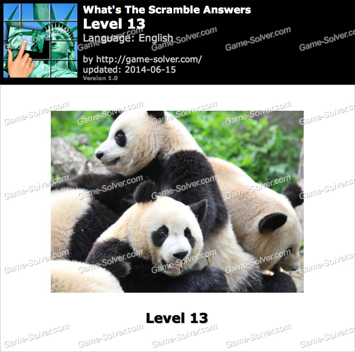 What's The Scramble Level 13 • Game Solver