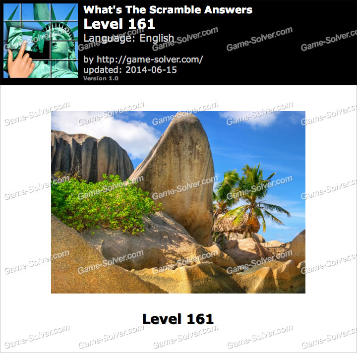 What's The Scramble Level 161 • Game Solver