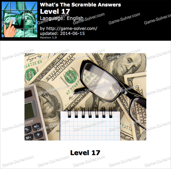 What's The Scramble Level 17 • Game Solver