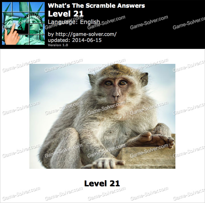 What's The Scramble Level 21 • Game Solver