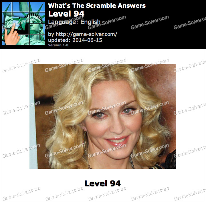What's The Scramble Level 94 • Game Solver