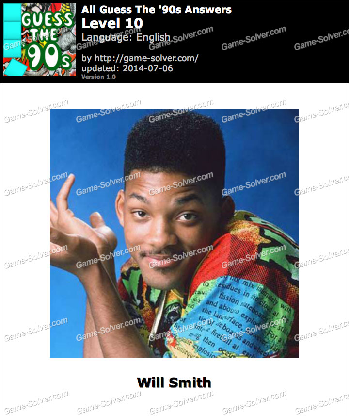 All Guess The 90s Level 10 • Game Solver