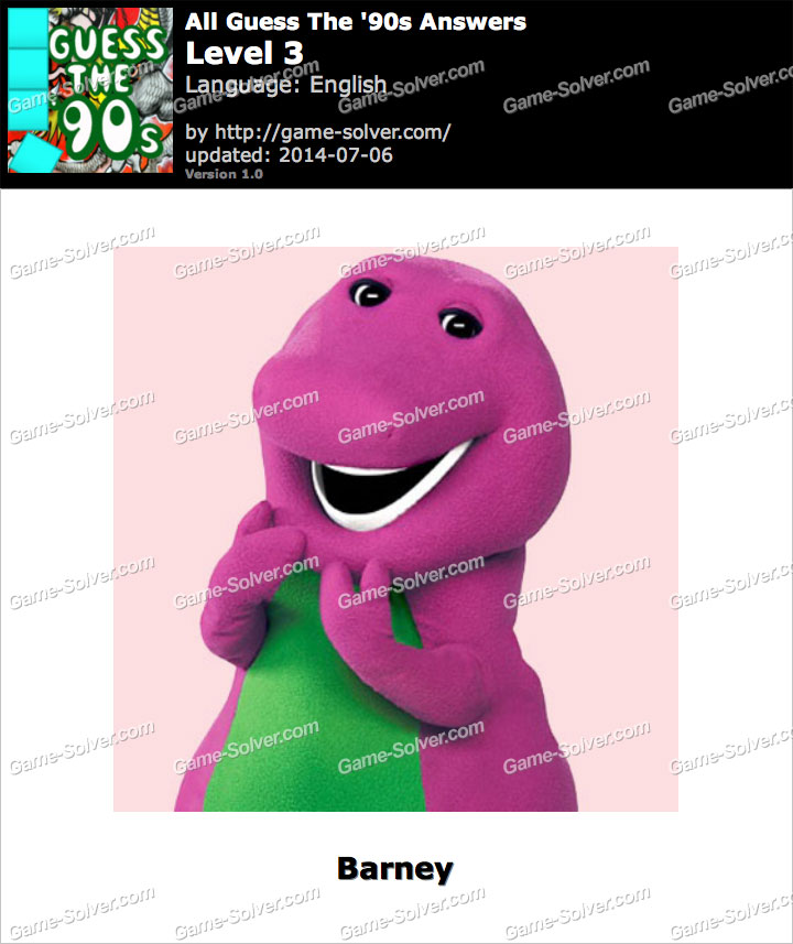 All Guess The 90s Level 3 Game Solver