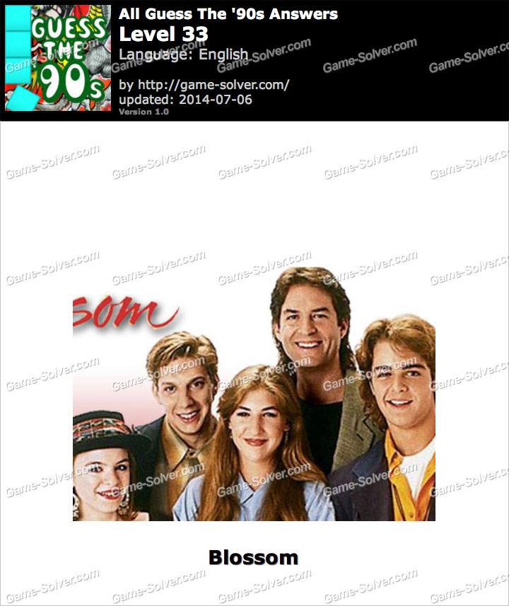 All Guess The 90s Level 33 • Game Solver
