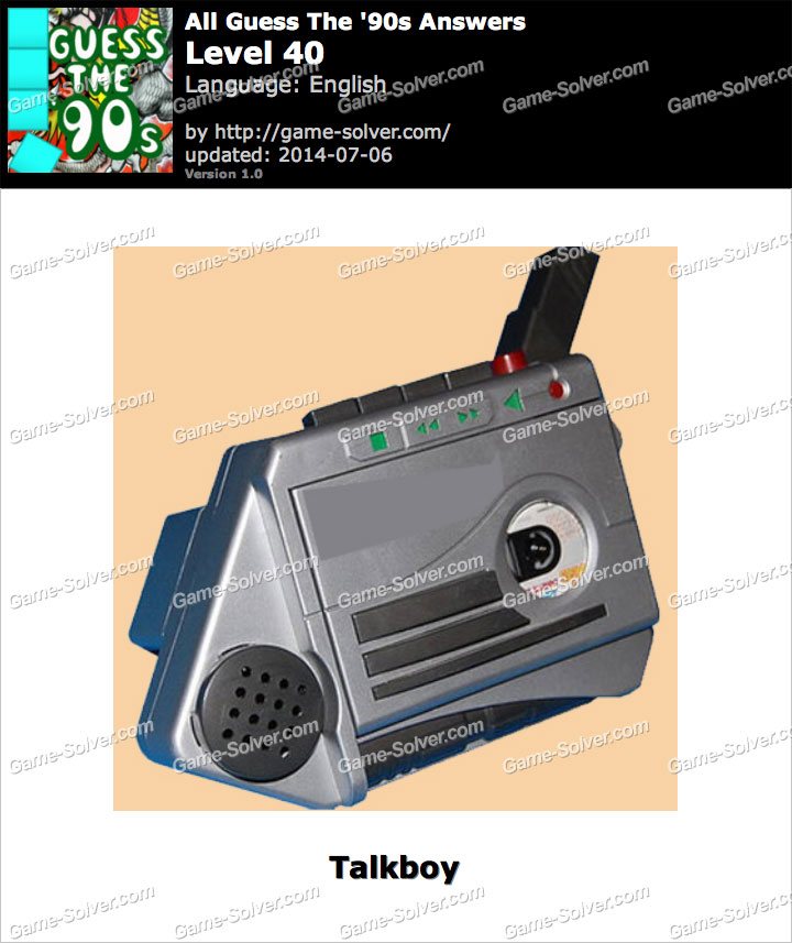 All Guess The 90s Level 40 • Game Solver