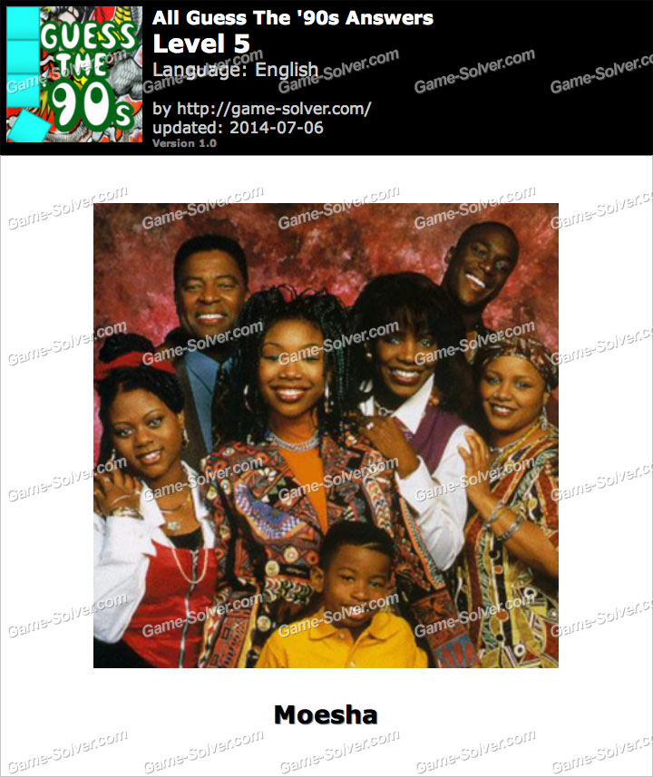 All Guess The 90s Level 5 • Game Solver