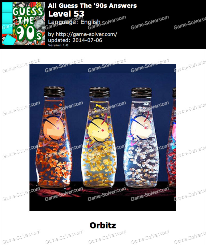 All Guess The 90s Level 53 • Game Solver