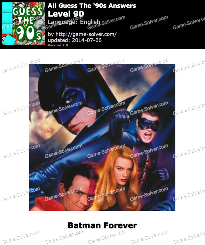 All Guess The 90s Level 90 • Game Solver