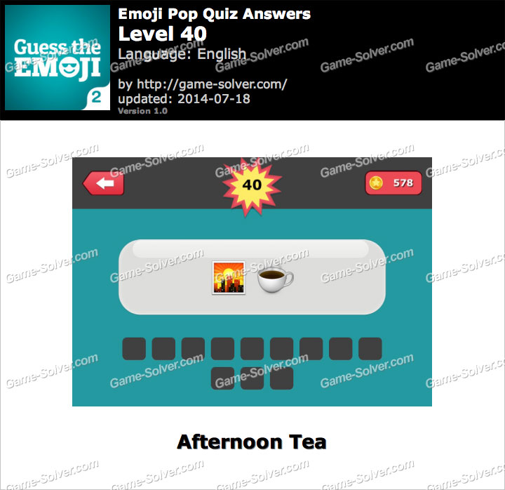 Emoji Pop Quiz Level 40 • Game Solver