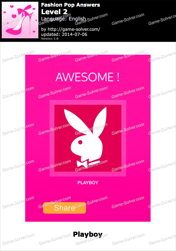 Fashion Pop Level 2 • Game Solver