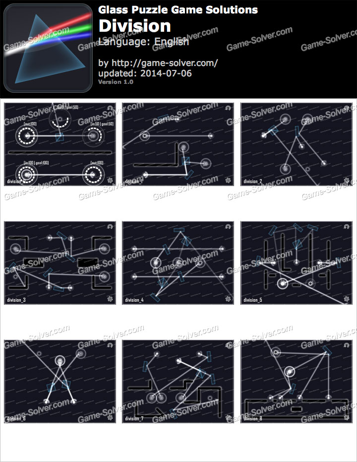 Glass Division Solutions • Game Solver