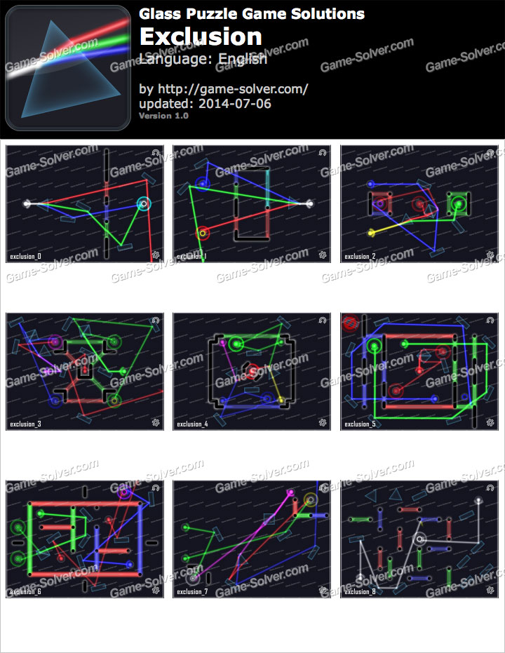 Glass Exclusion Solutions • Game Solver